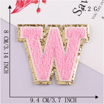 26 Letter Patches for Clothing Pink Alphabet Towel Embroidery Patches ...