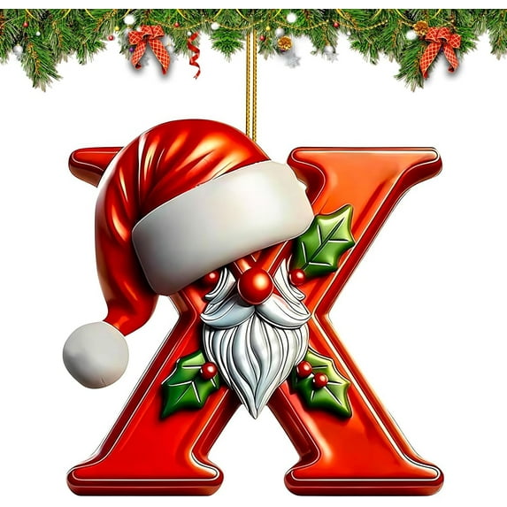 26 Letter Santa Claus Ornaments for Christmas Tree Decoration,Christmas ...