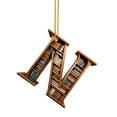 26 Letters Bookshelf Christmas Ornaments Acrylic Letter Shaped Pendant ...