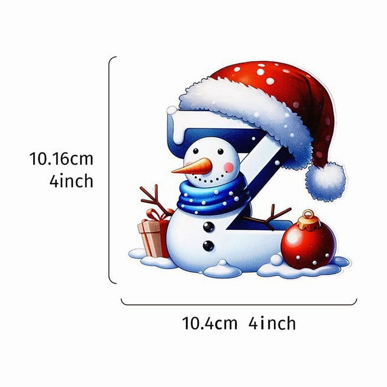 26 Letters Christmas Tree Decoration, 1/26PC Snowmen Alphabet Hanging Ornaments, Xmas Tree Cute ...