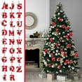 26 Letters Christmas Tree Decoration Pendant - 8cm Size, Red & Gold ...