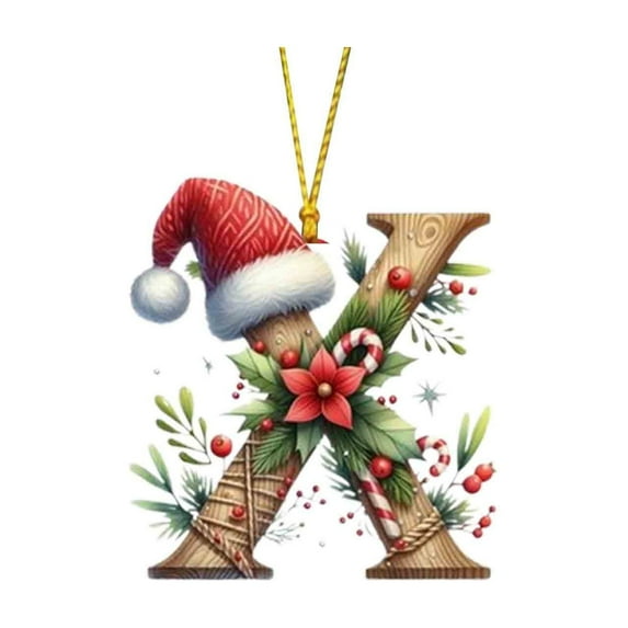 26 Letters Christmas Tree Decoration Pendant, Alphabet DIY Hanging ...