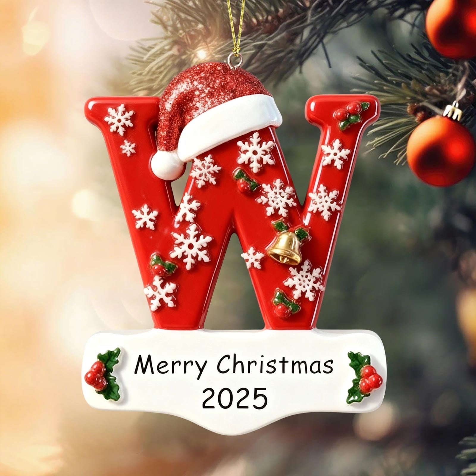 26 Letters Christmas Tree Decoration Pendant Christmas Tree Ornaments ...