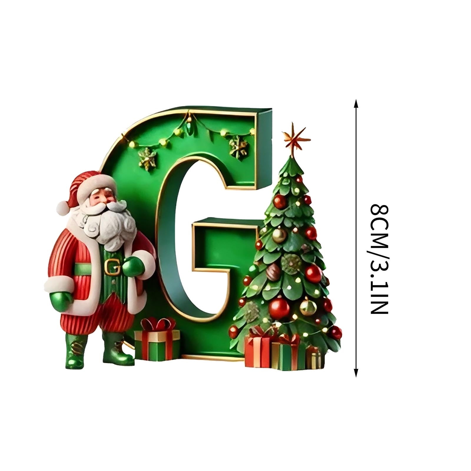 Generic Christmas Tree Pendant 26 Letter, Creative Christmas Tree ...