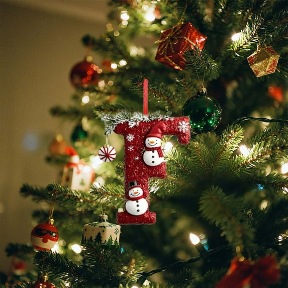 26 Letters Christmas Tree Decoration Pendants Personalized DIY Xmas ...