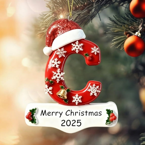 26 Letters Christmas Tree Decorations, DIY Ornaments, Xmas Tree Hanging ...