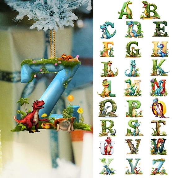 26 Letters Christmas Tree Hanging Pendant Ornaments Personalized ...