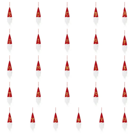 26 Letters Christmas Tree Ornament Pendant Personalized 2D Flat ...