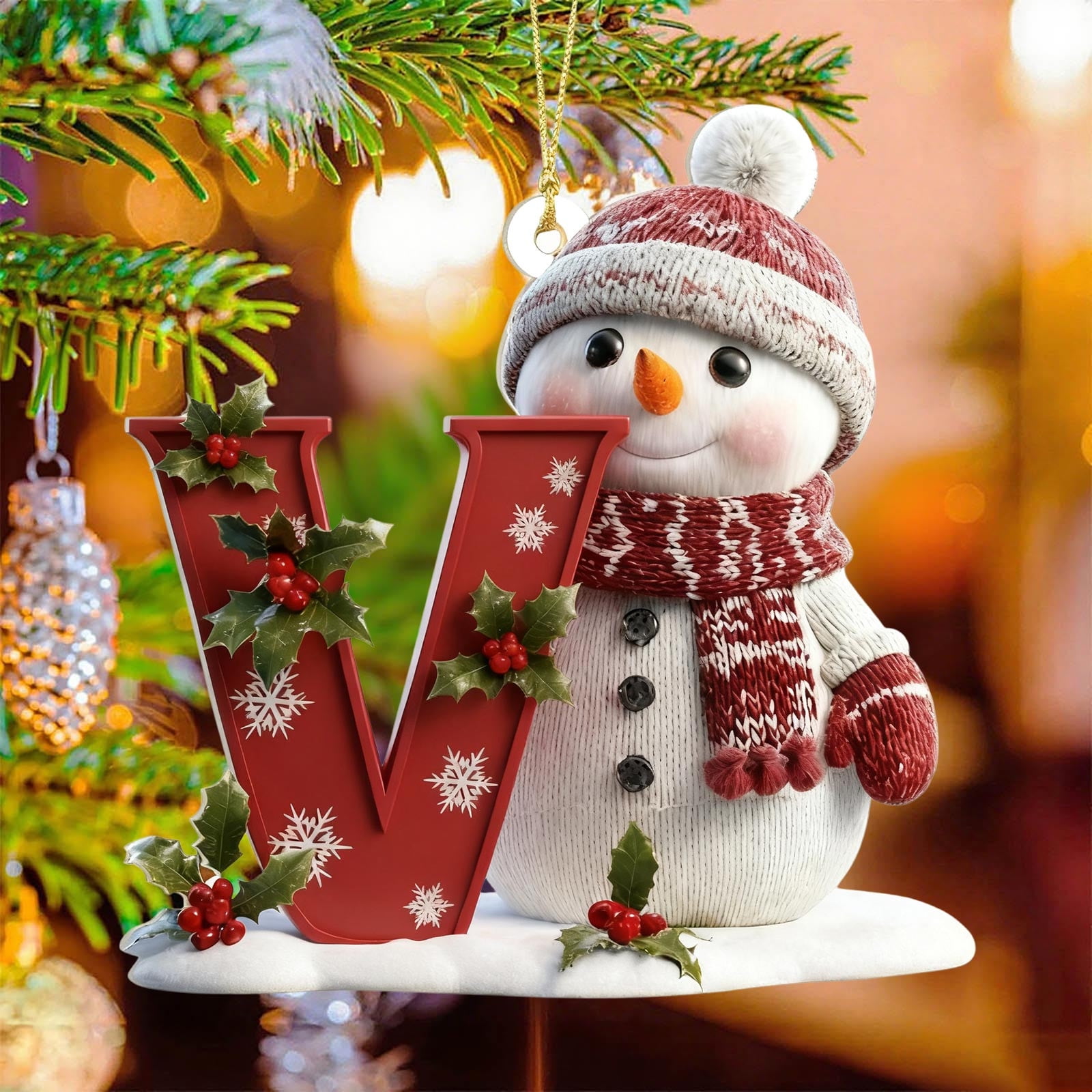 26 Letters Christmas Tree Ornaments - Acrylic DIY Alphabet Pendants ...