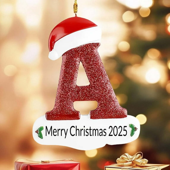 26 Letters Christmas Tree Ornaments - Personalized DIY Alphabet Pendant ...