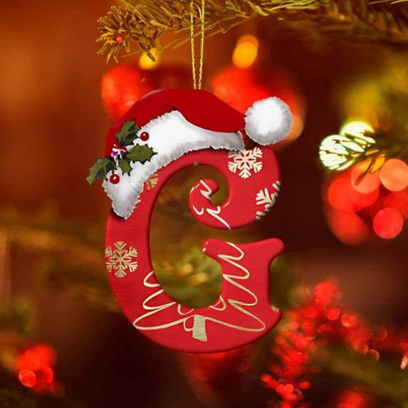 26 Letters Christmas Tree Pendant Ornaments - Personalized DIY Xmas ...