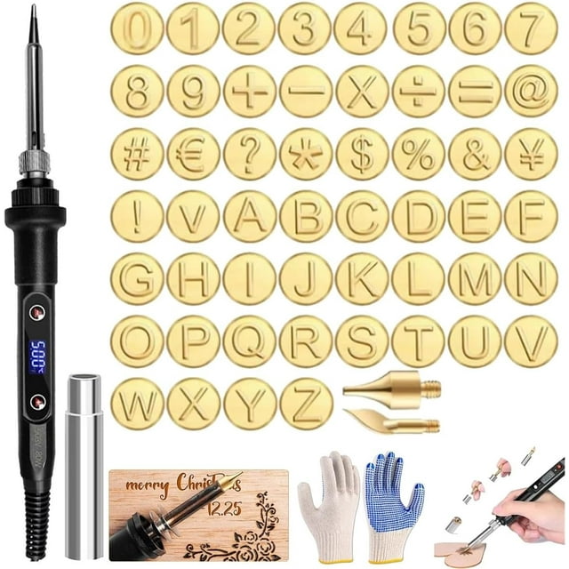 26 Letters Copper Mold —DIY Wood Burning/Carving Set,Wood Burner Kit ...