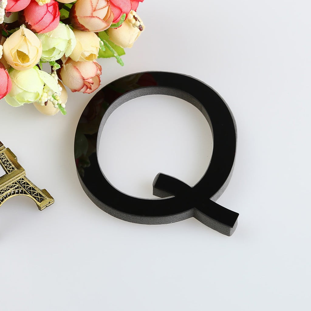 26 Letters DIY 3D Mirror Acrylic Wall Sticker Decals Home Decor Wall ...