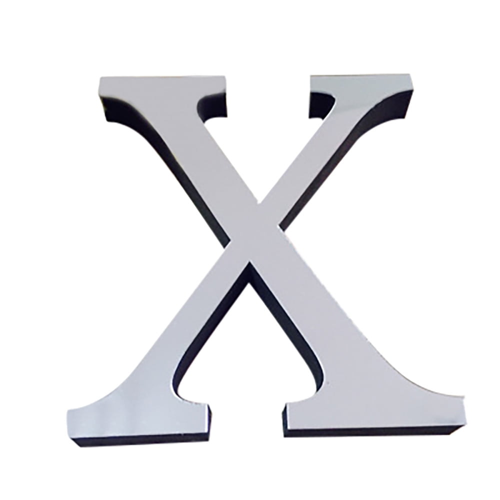 26 Letters Diy 3D Mirror Acrylic Wall Sticker Decals Home Decor Wall ...