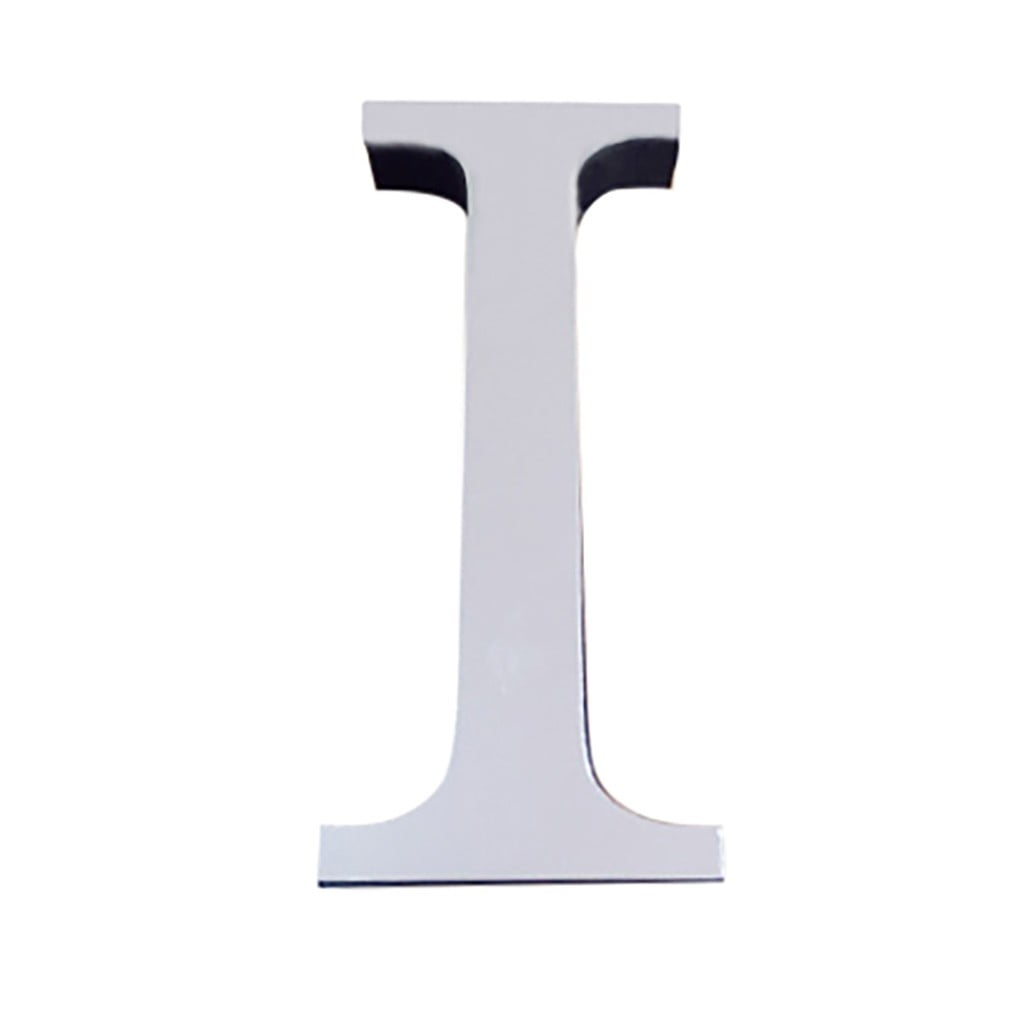 26 Letters Diy Wall Stickers, Removable Silver Mirror Decals for ...