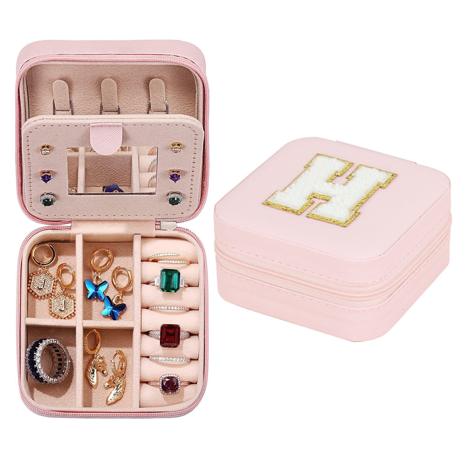 26 Letters Earring Jewelry Display Storage Box, Travel Jewelry Case ...