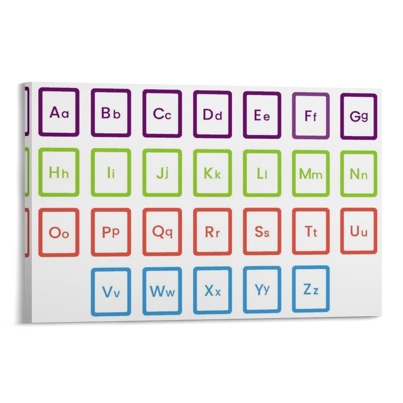 26 Letters Learning Poster (4) Posters Wall Art Painting Canvas Gift ...