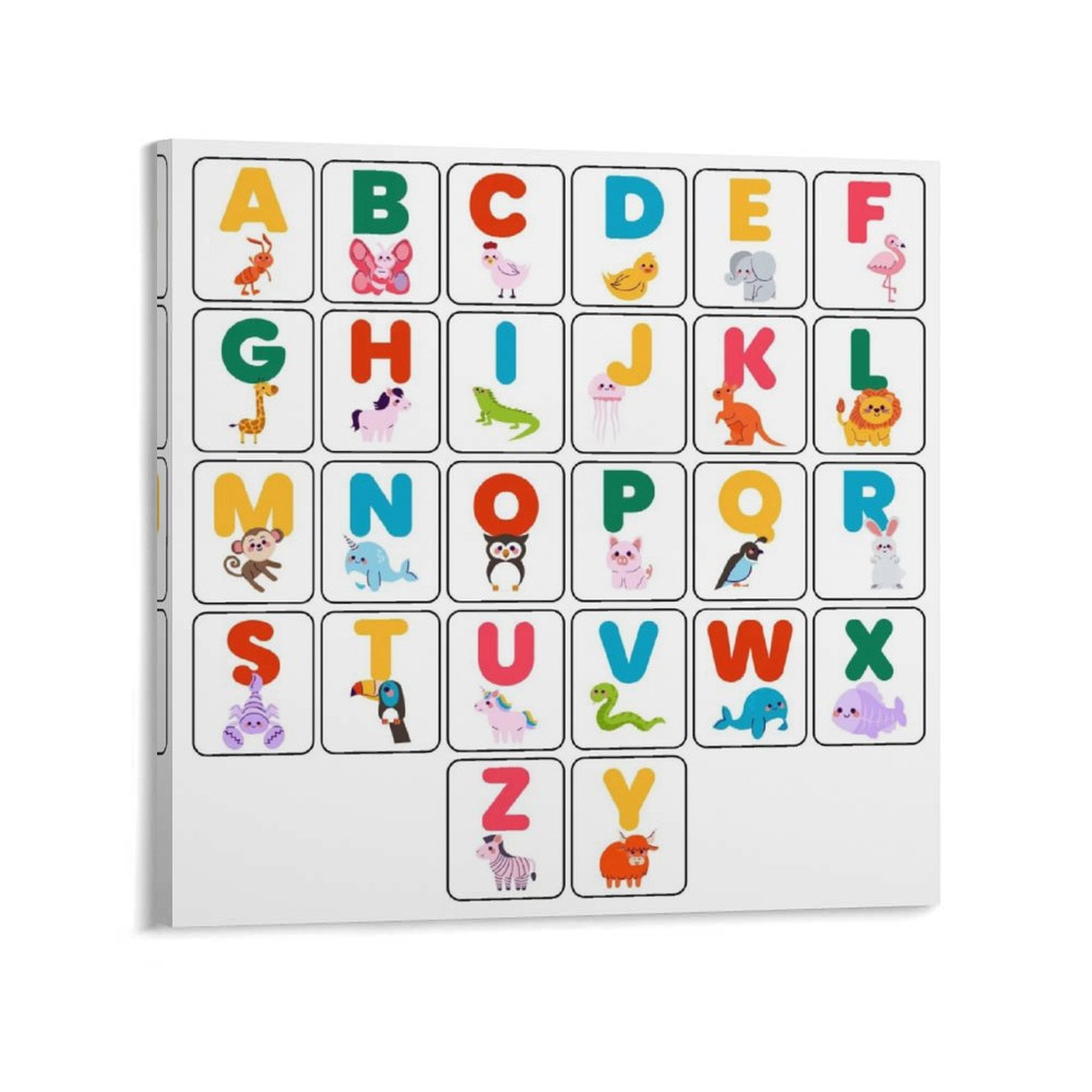 26 Letters Learning Poster (7) Canvas Wall Art Poster Decorative ...