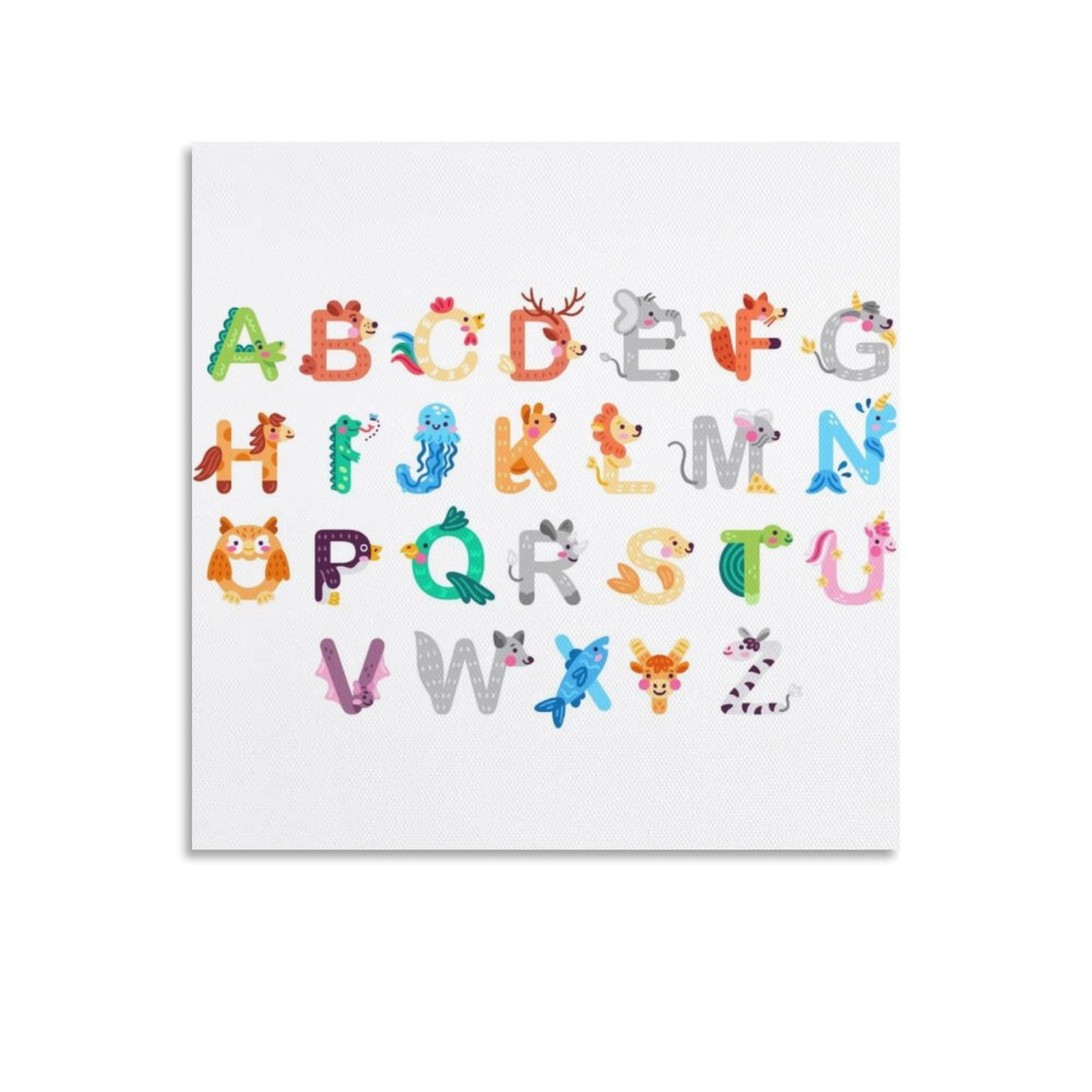 26 Letters Learning Poster (9) Painting On Canvas Wall Art Poster ...