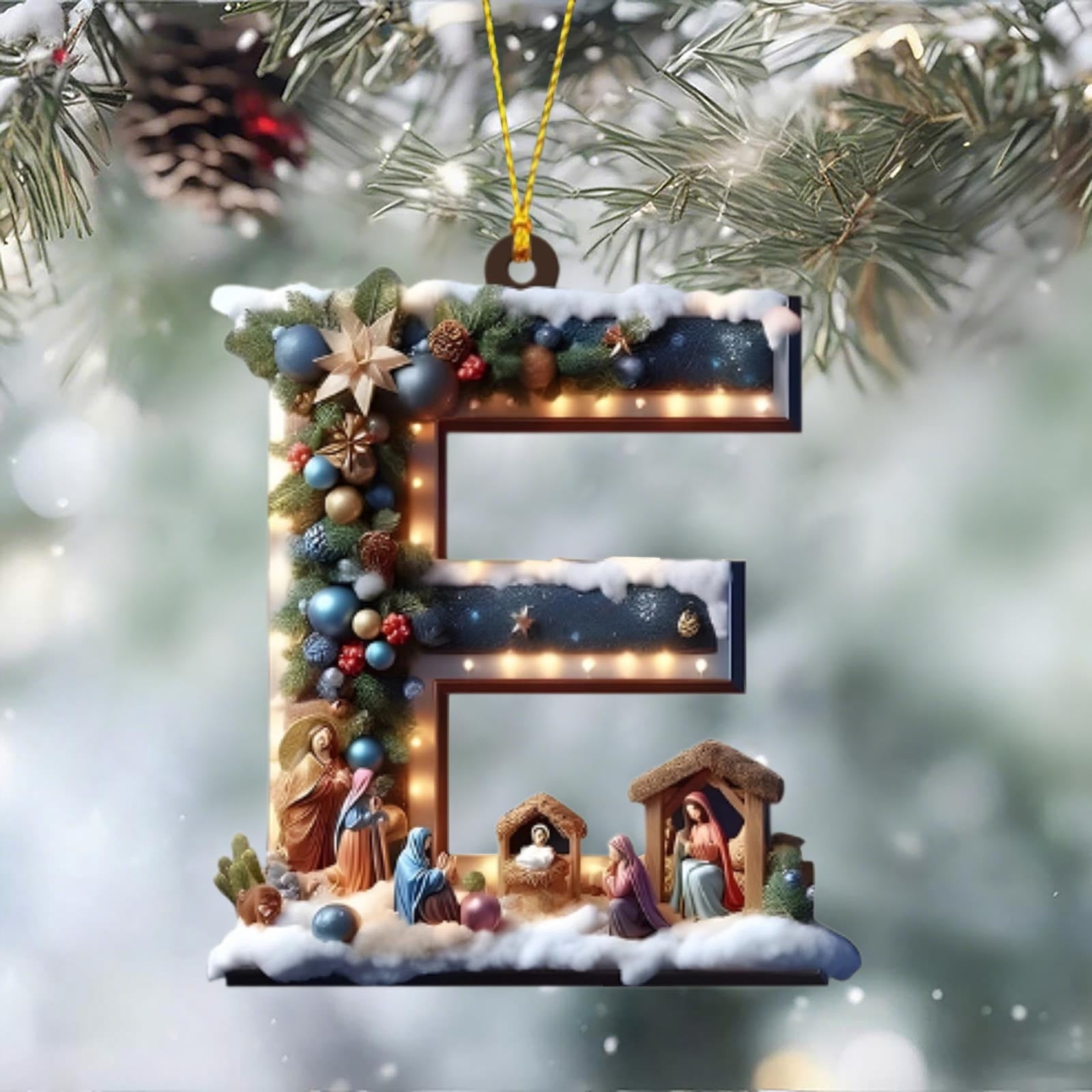26 Letters Letters Christmas Ornament, Christmas Letters Ornaments A to ...