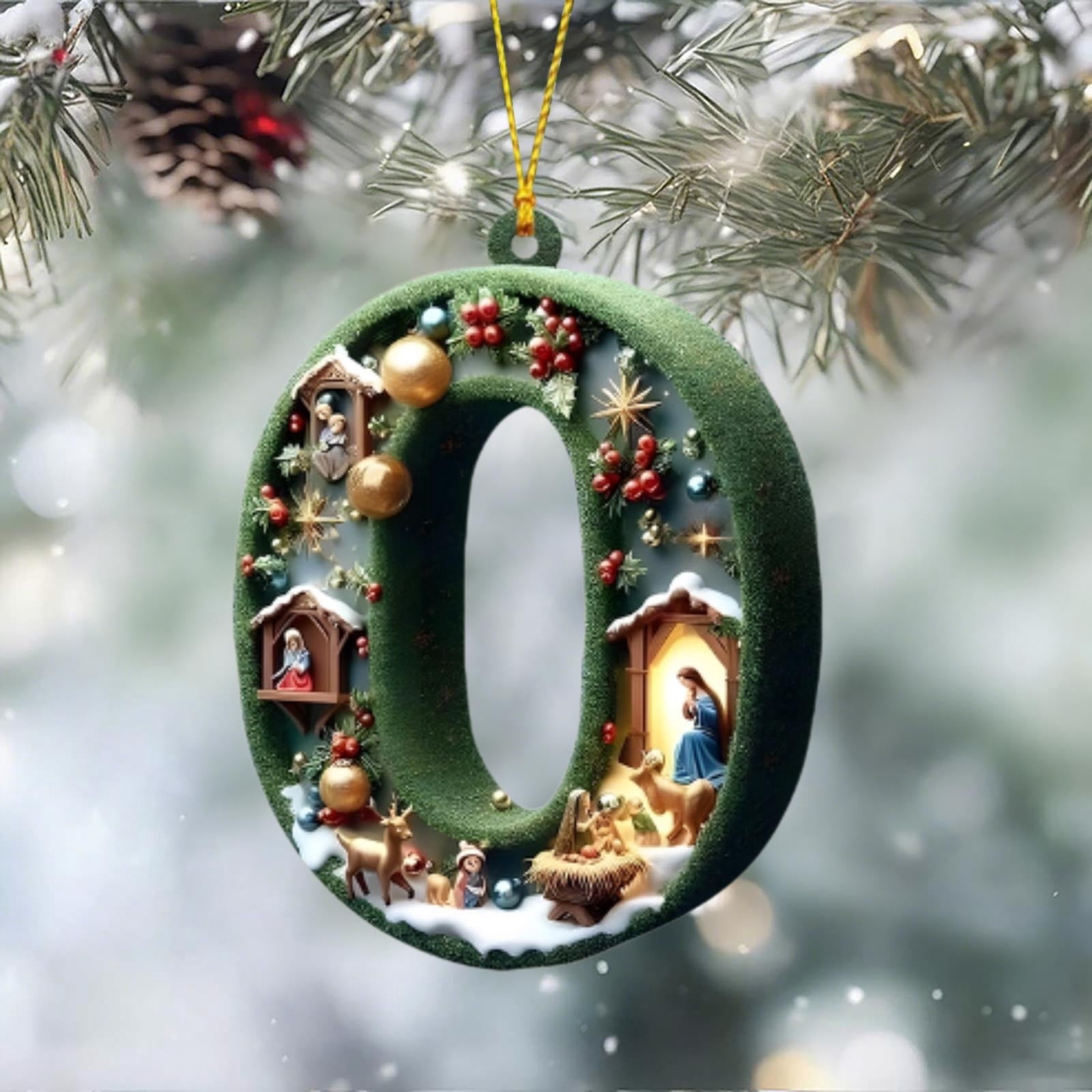26 Letters Letters Christmas Ornament, Christmas Letters Ornaments A to ...