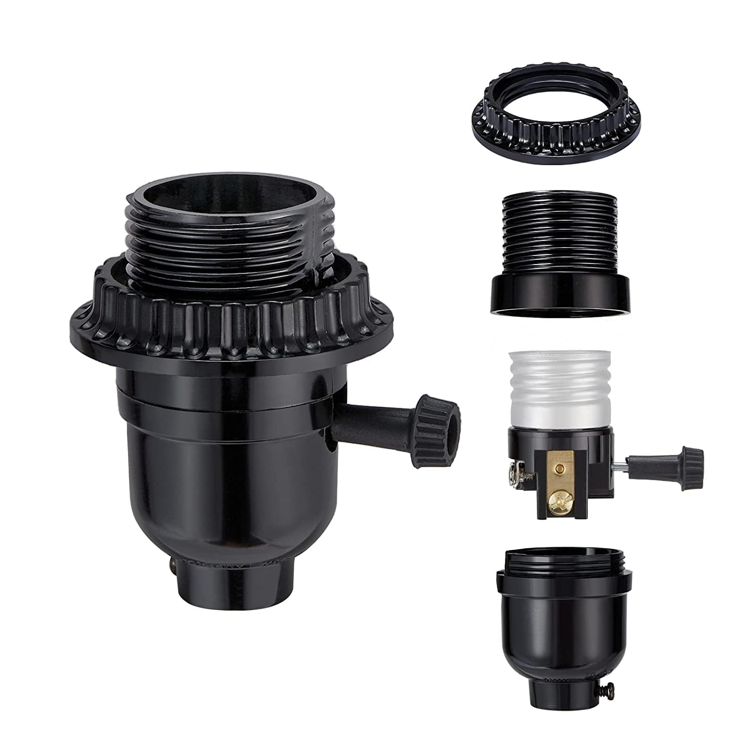 26 Light Socket, Threaded Lamp Socket Replacement with ON/Off Switch ...