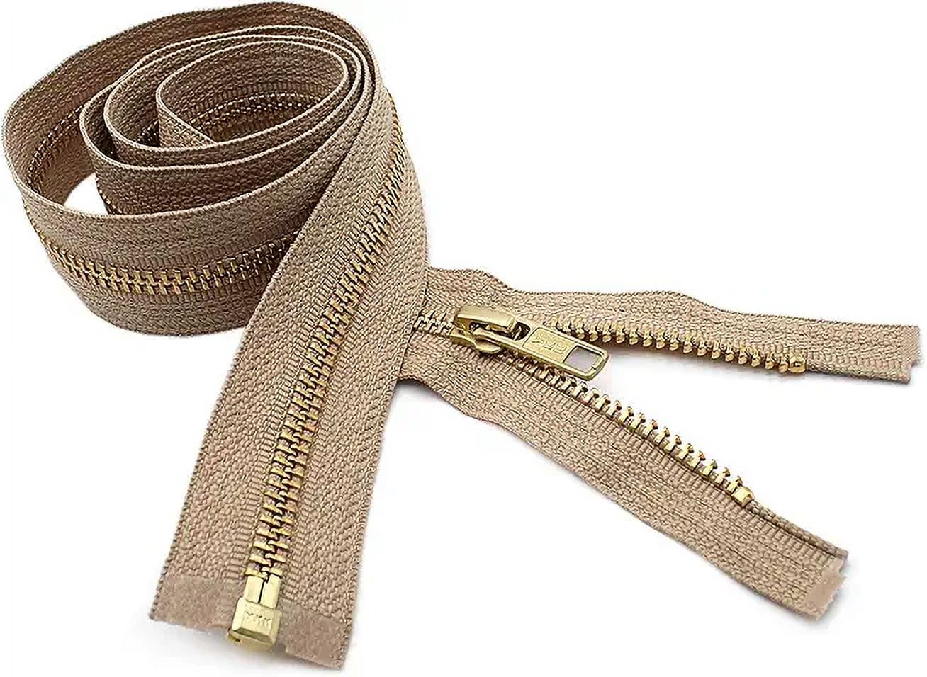 26" Medium Weight Jacket Zipper YKK #5 Brass ~ Separating ~ 573 Beige ...