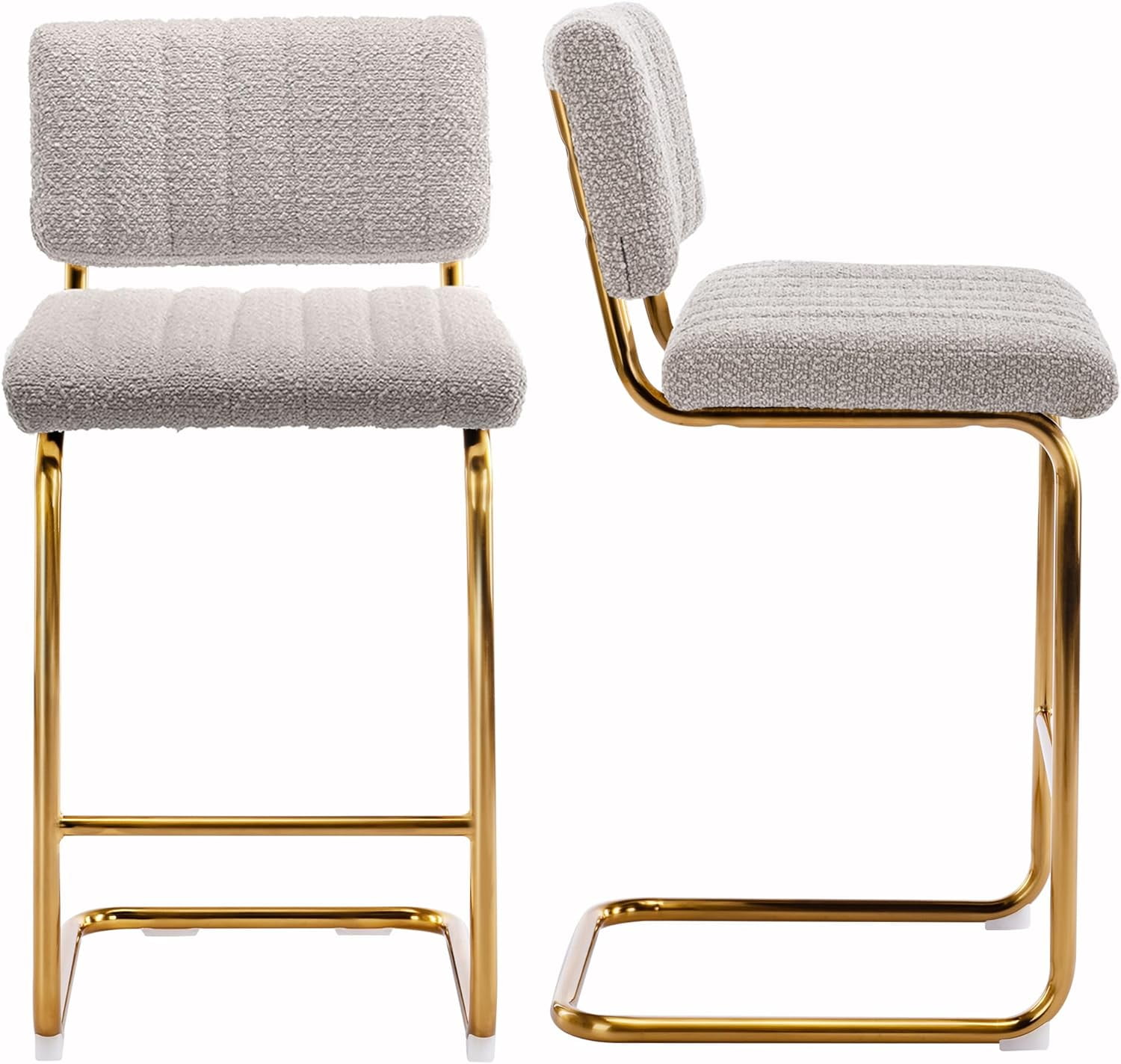 26" Modern Counter Height Bar Stools Set of 2, Mid Century Counter ...