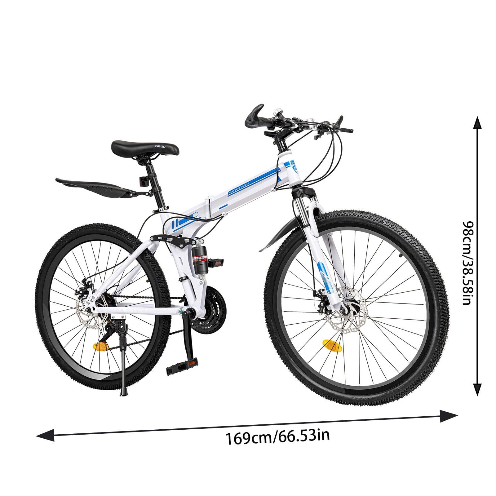 "26"" Adult Carbon Aluminum Frame MTN Bike, 21-Speed Foldable Bikes ...
