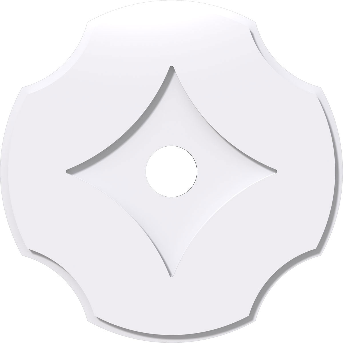 26"OD x 4"ID x 9"C x 1"P Percival Architectural Grade PVC Contemporary ...