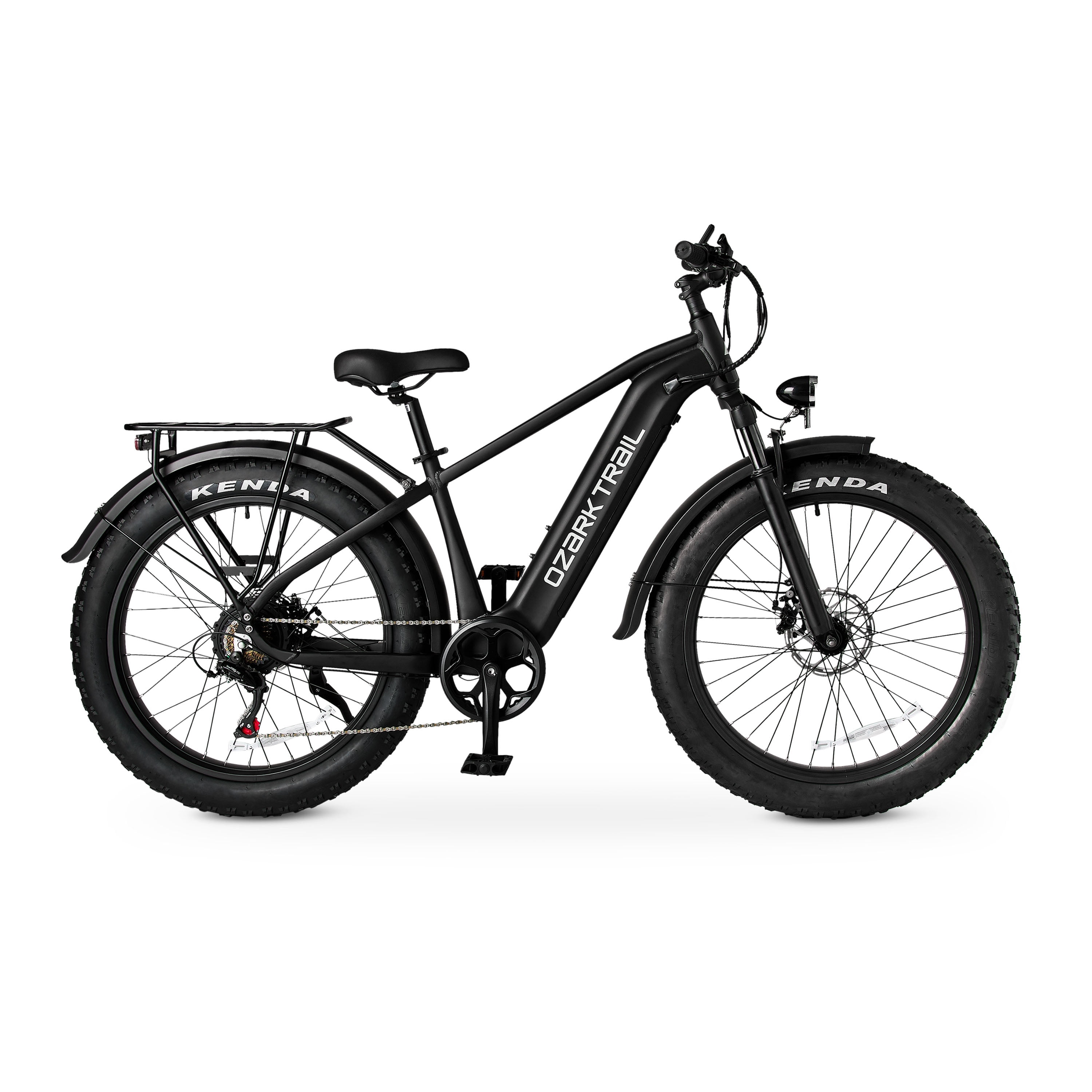 26" Ozark Trail M.3 Ranger+ Electric Fat Tire Bike, 48V, Class 2, Black, Fits Riders 5'2" - 6'1 ...
