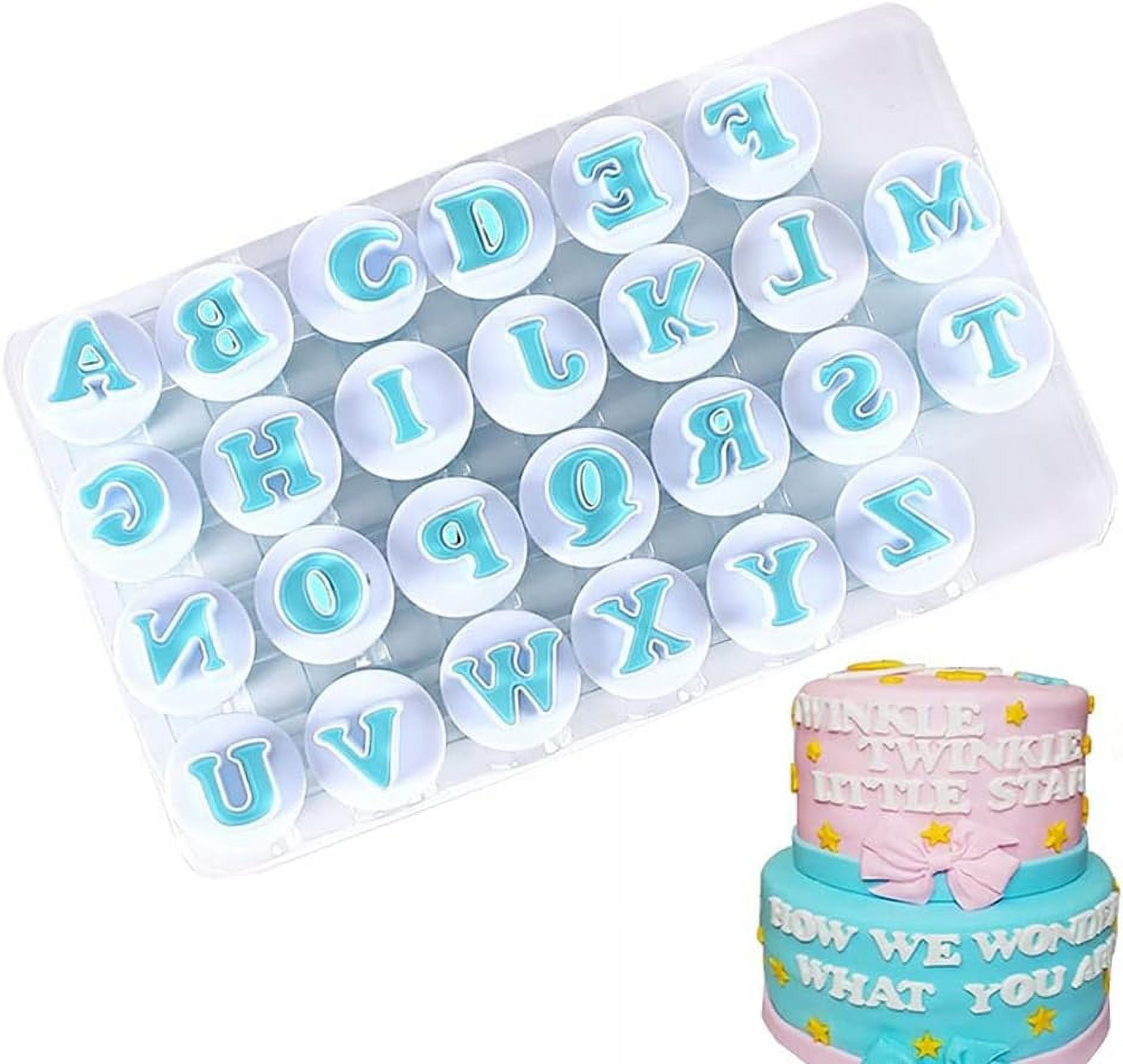 26 PCS Alphabet Cookie Cutter Letters Fondant Cake Decorating Icing ...