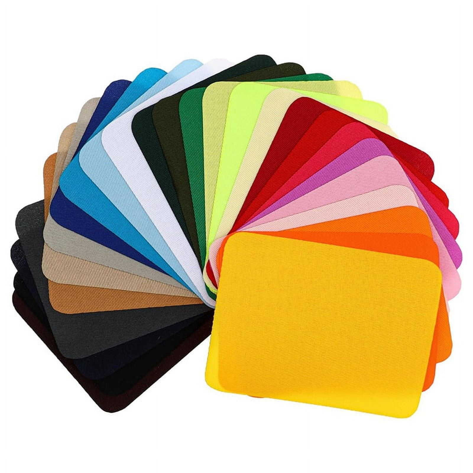 26 PCS Iron on Patches for Clothing Repair Multi-Colored Fabric Jeans ...