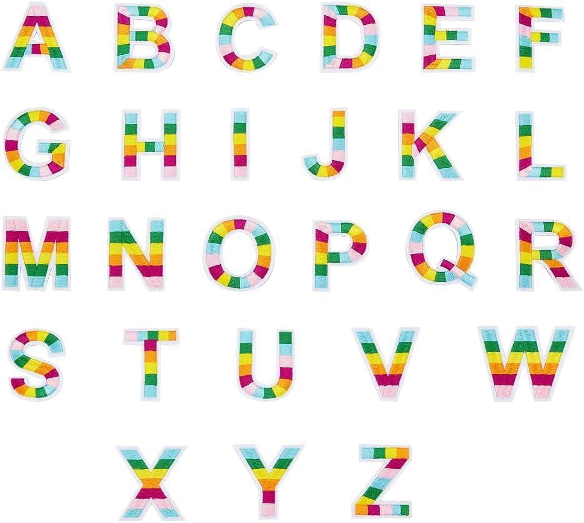 26 PCS Letters Embroidered Applique Patch Letter A-Z Iron On/Sew On ...
