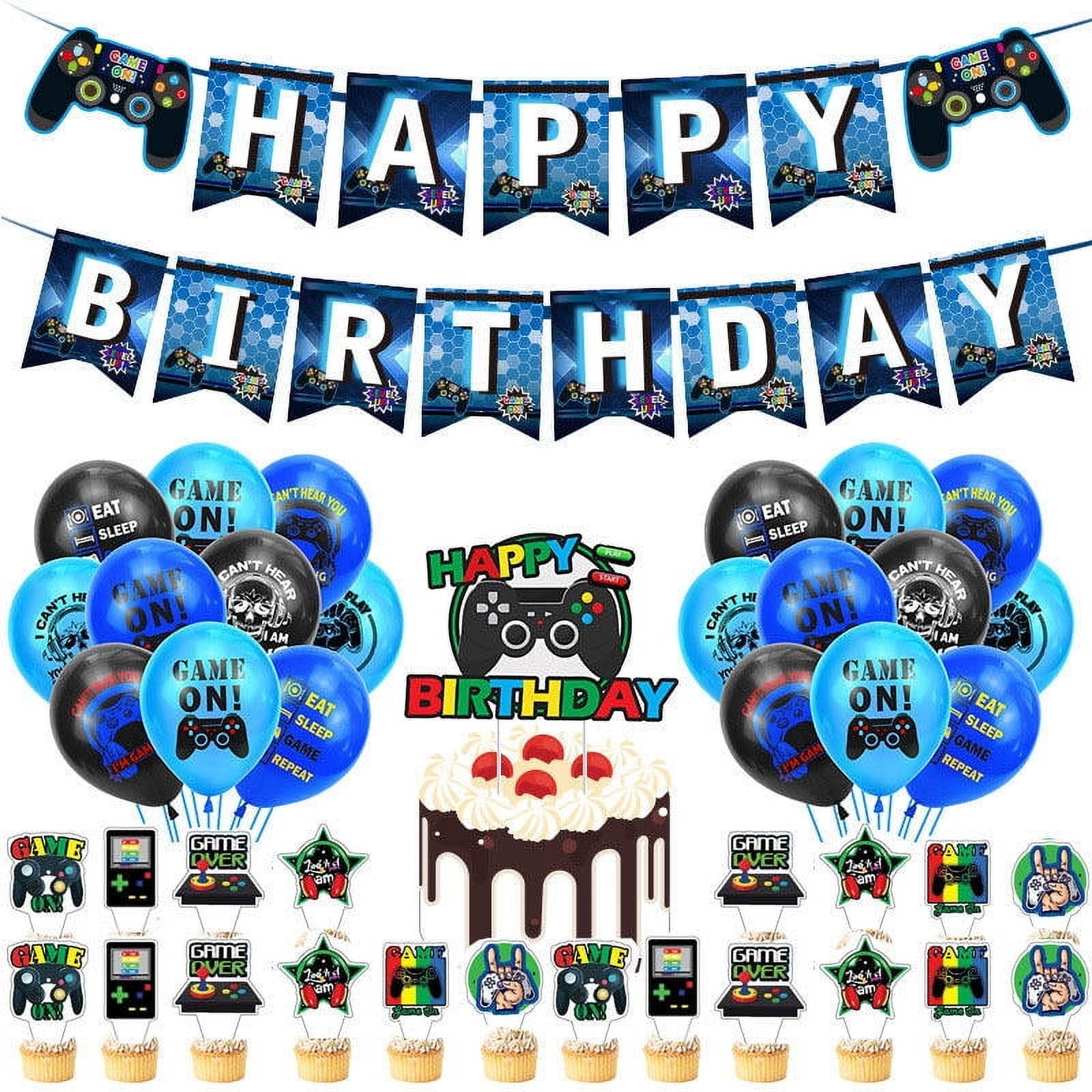 26 PCS Video Game Balloons Set Game Birthday Party Balloons Game Party ...
