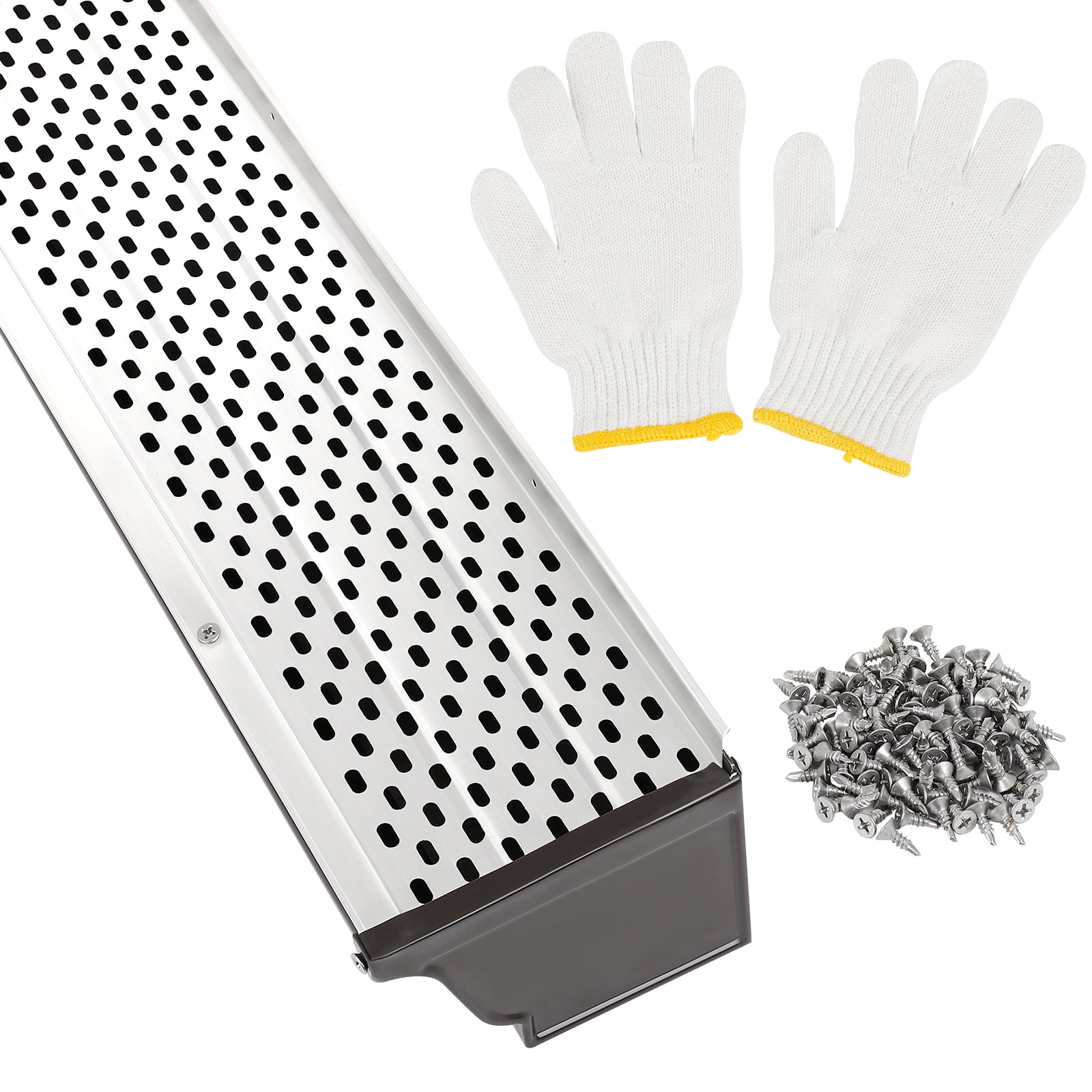 26-Pack Aluminum Gutter Guards - 48x5in Covers with Screws Included ...