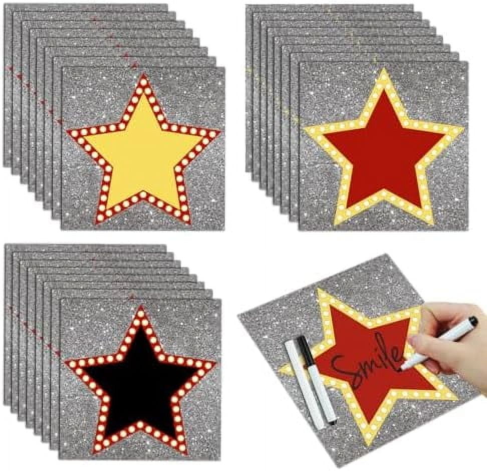 26 Pack Movie Star Sticker Decor Carpet Awards Night with Black White ...
