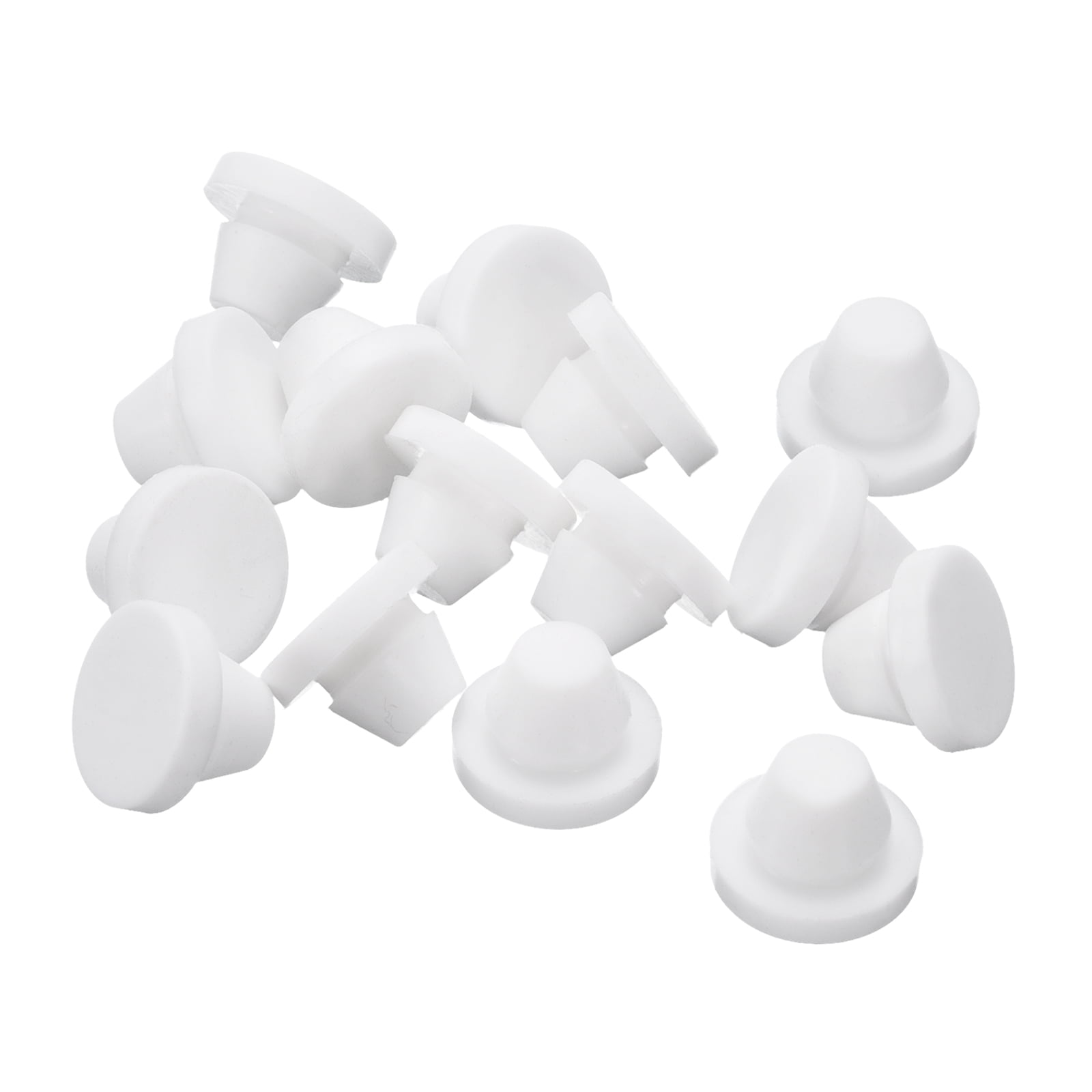 26 Pack Silicone Hole Plug, White Rubber Round Hole Plugs Fit for ...