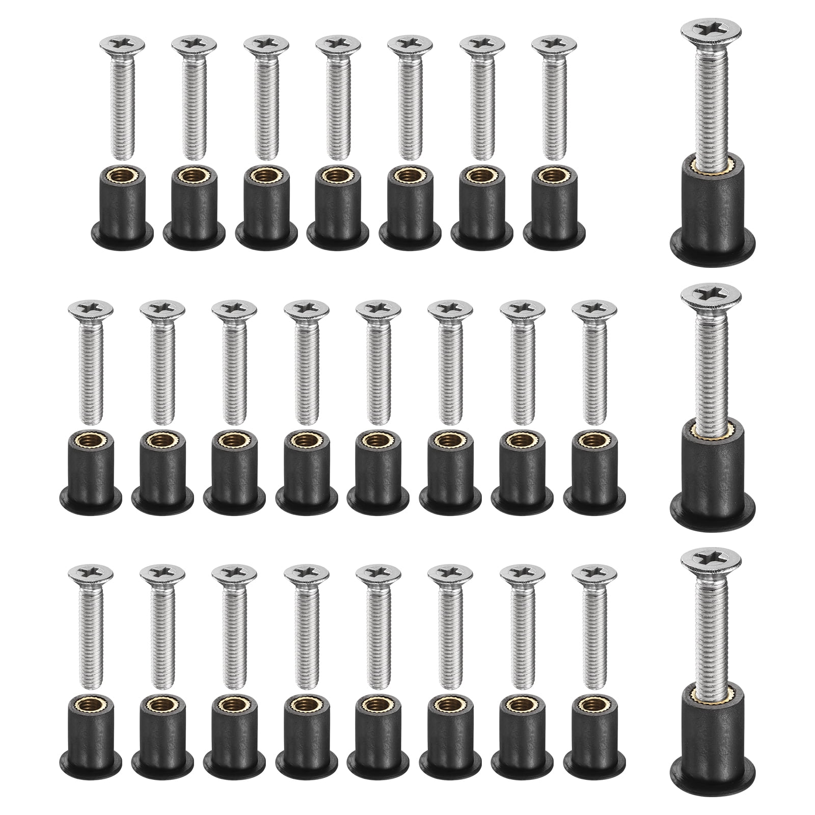 26 Pairs M5 Neoprene Well Nuts with Stainless Steel Screw for Kayak ...