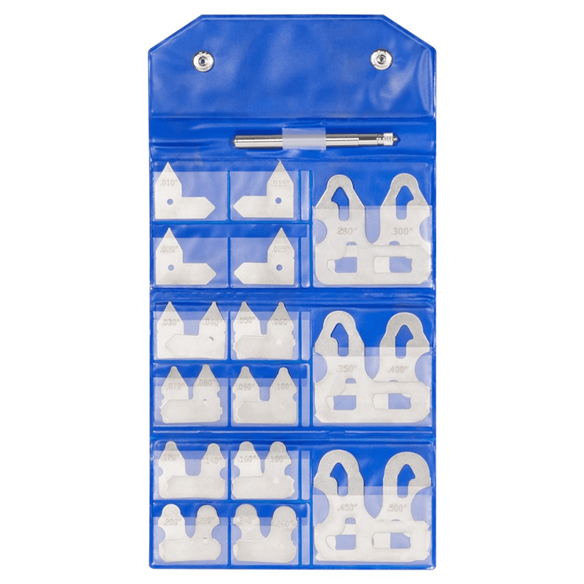 26 Pc Radius Gauge Set 0.010 to 0.500Inch Gauges with Holder, 3602-5025 ...