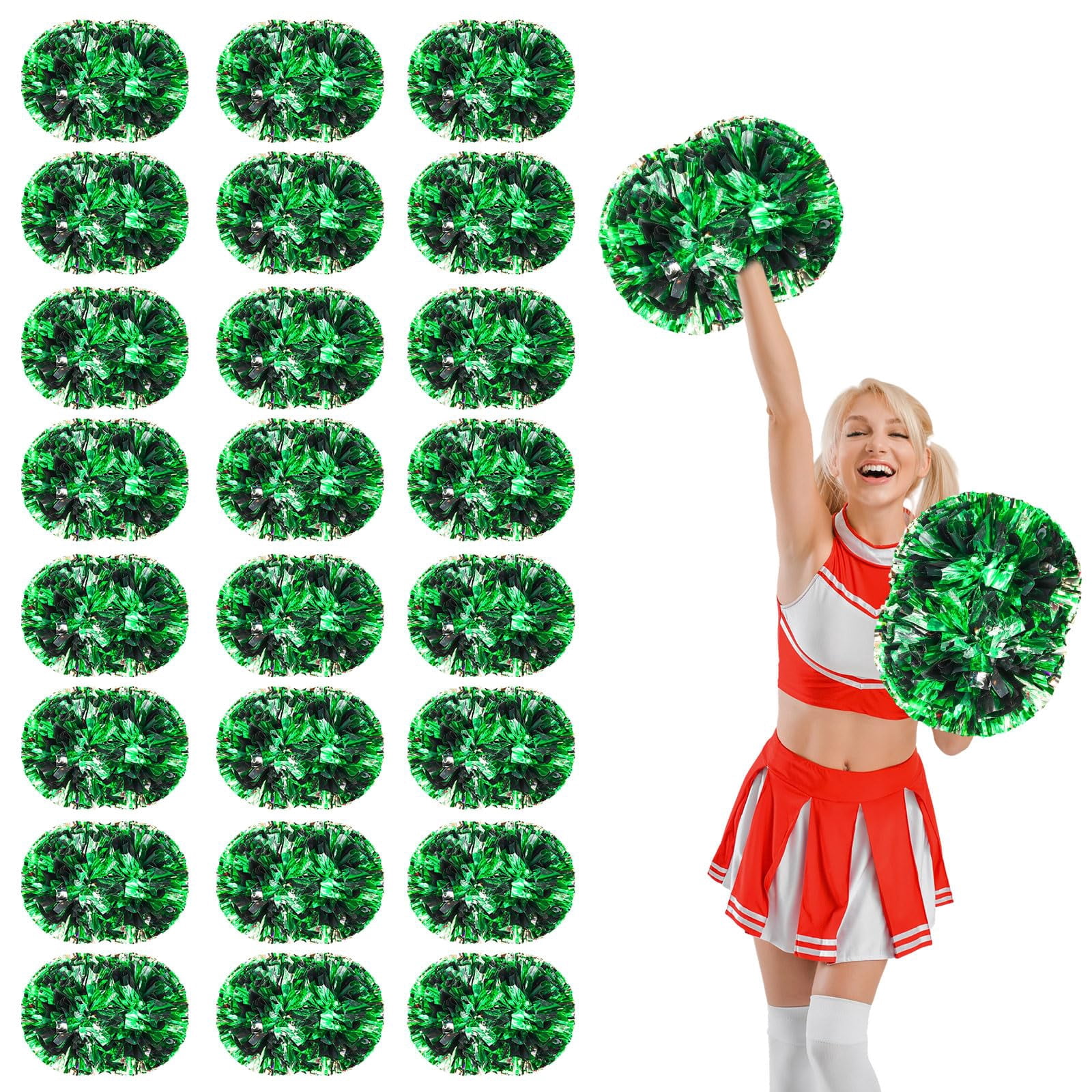 26 Pcs Cheerleading Pom Poms, Cheerleader Pompoms with Handle Style,Fit ...