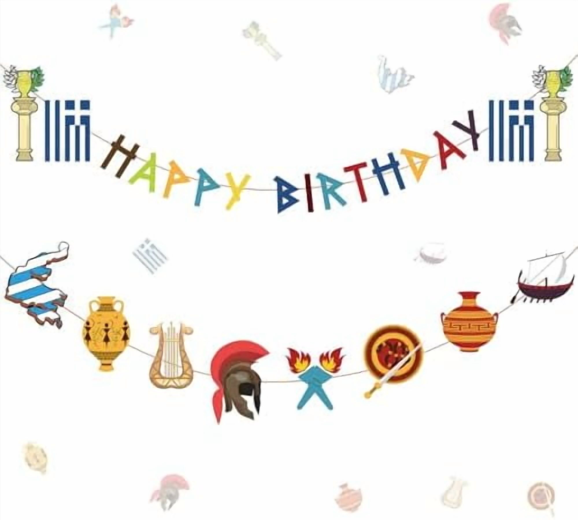 26 Pcs Greek Mythology Birthday Banners Ancient Greek Party Banners ...
