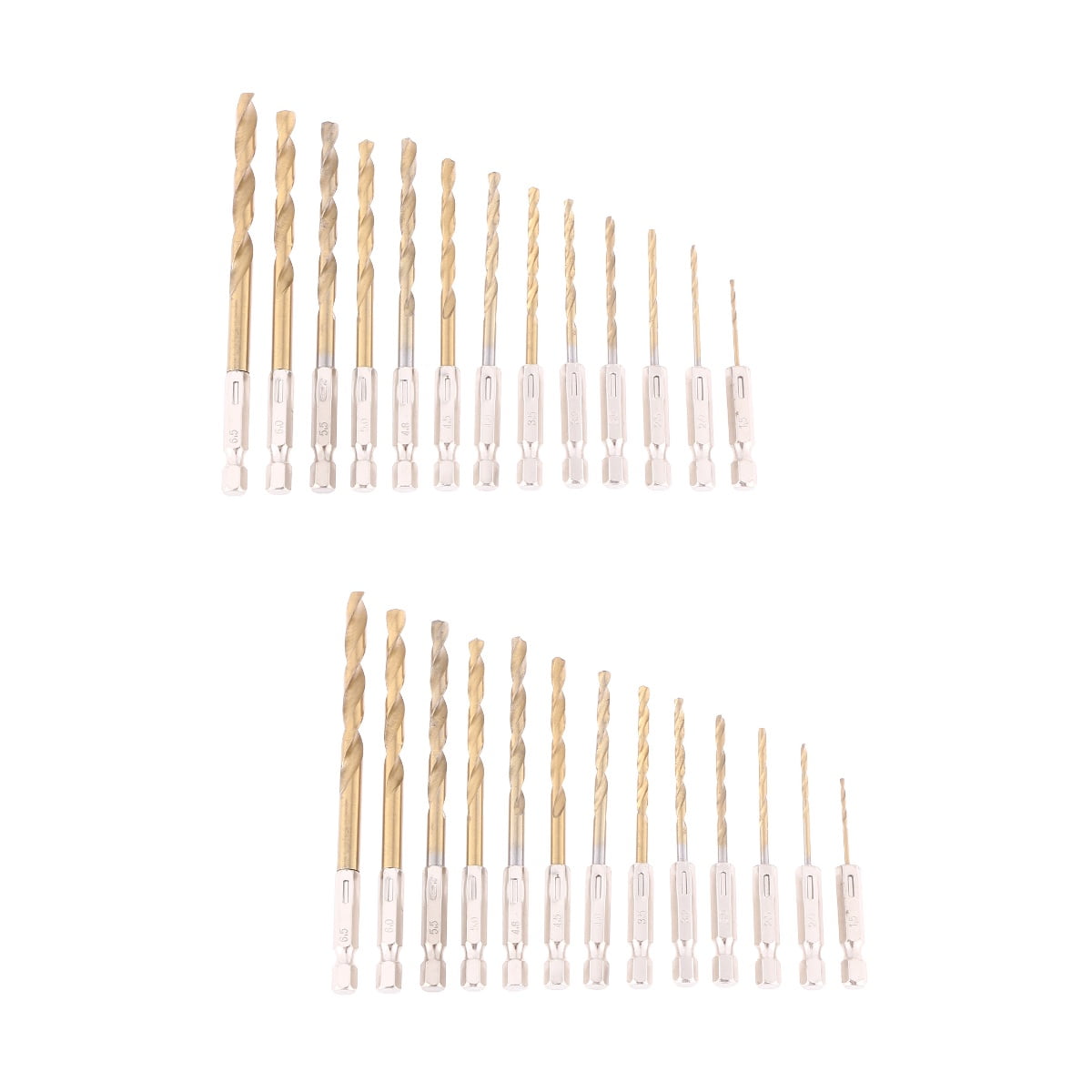 26 Pcs -shank Drill Bits Reverse Titanium Rolled Machining 1.5-6.5mm ...