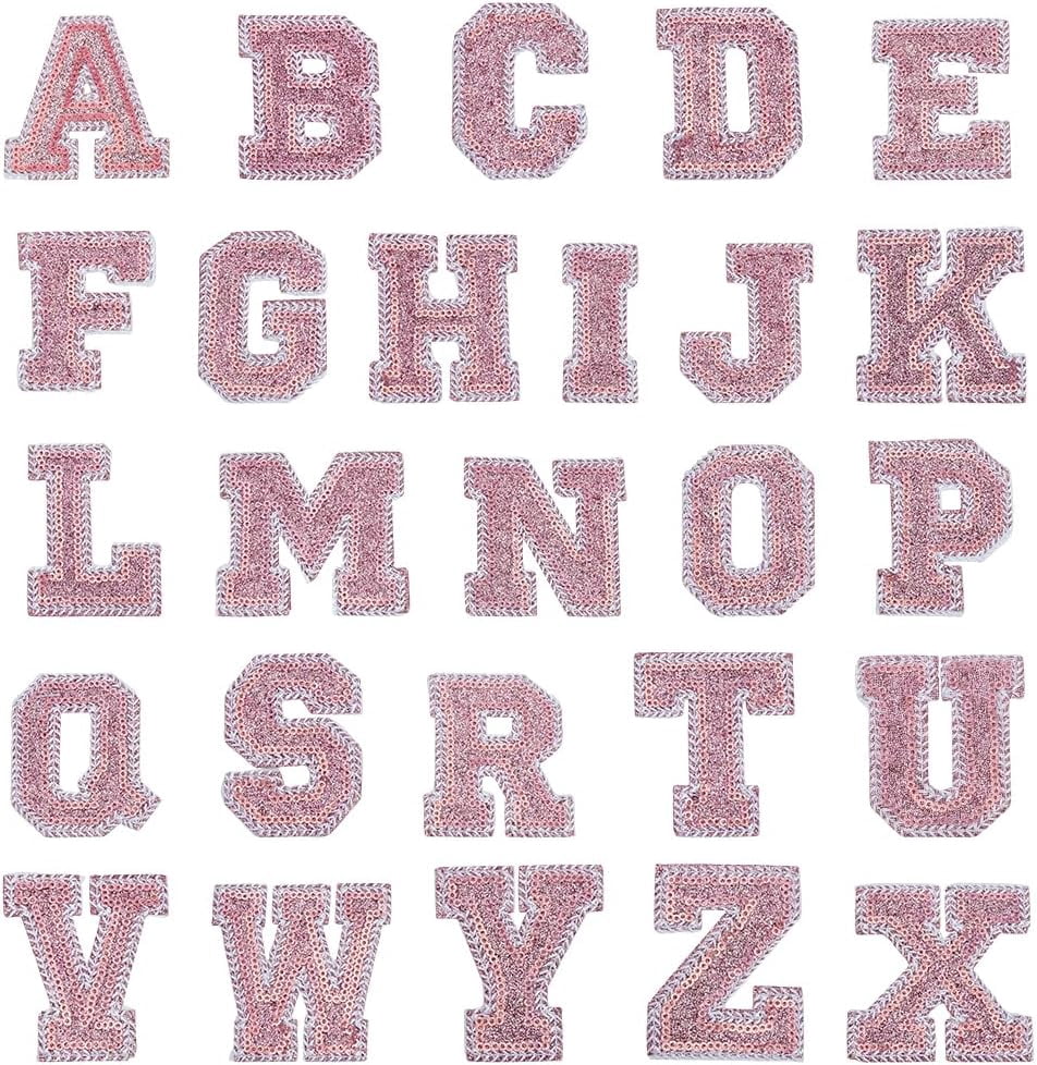 26 Pcs Iron on Sequin Letters Patches A-Z Alphabet Patches Sew on ...