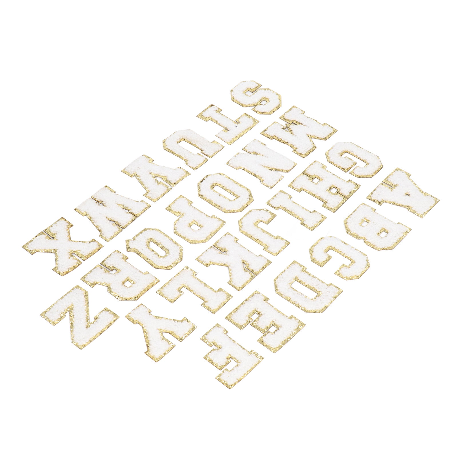 26 Pcs Letter Patches A to Z White Letter Patches DIY Personalized Decorative Repairing ...