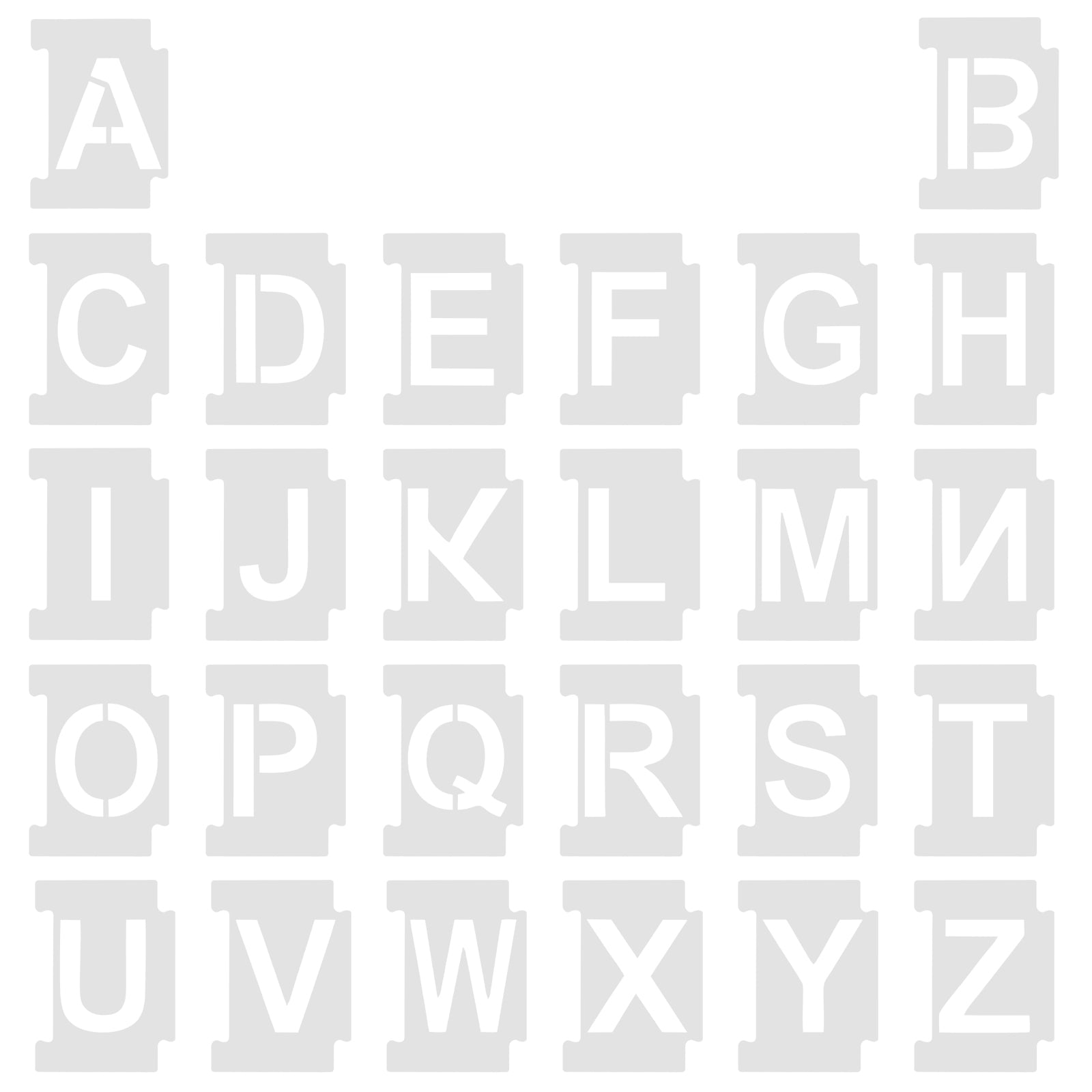 26 Pcs Painting Template Kids Alphabet Mold DIY Hollow Out Stencil ...