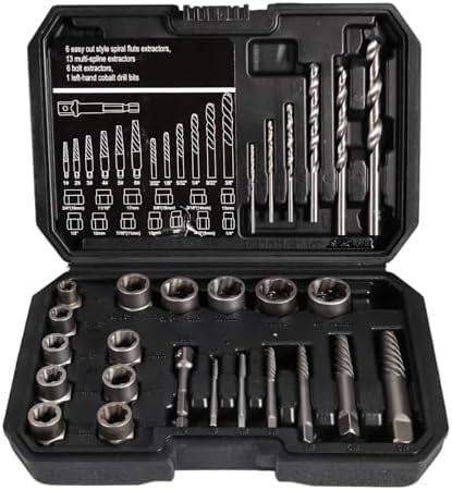 26 Pcs Screw Extractor Bolt Extractor Set and Left-Hand Drill Bit Set ...