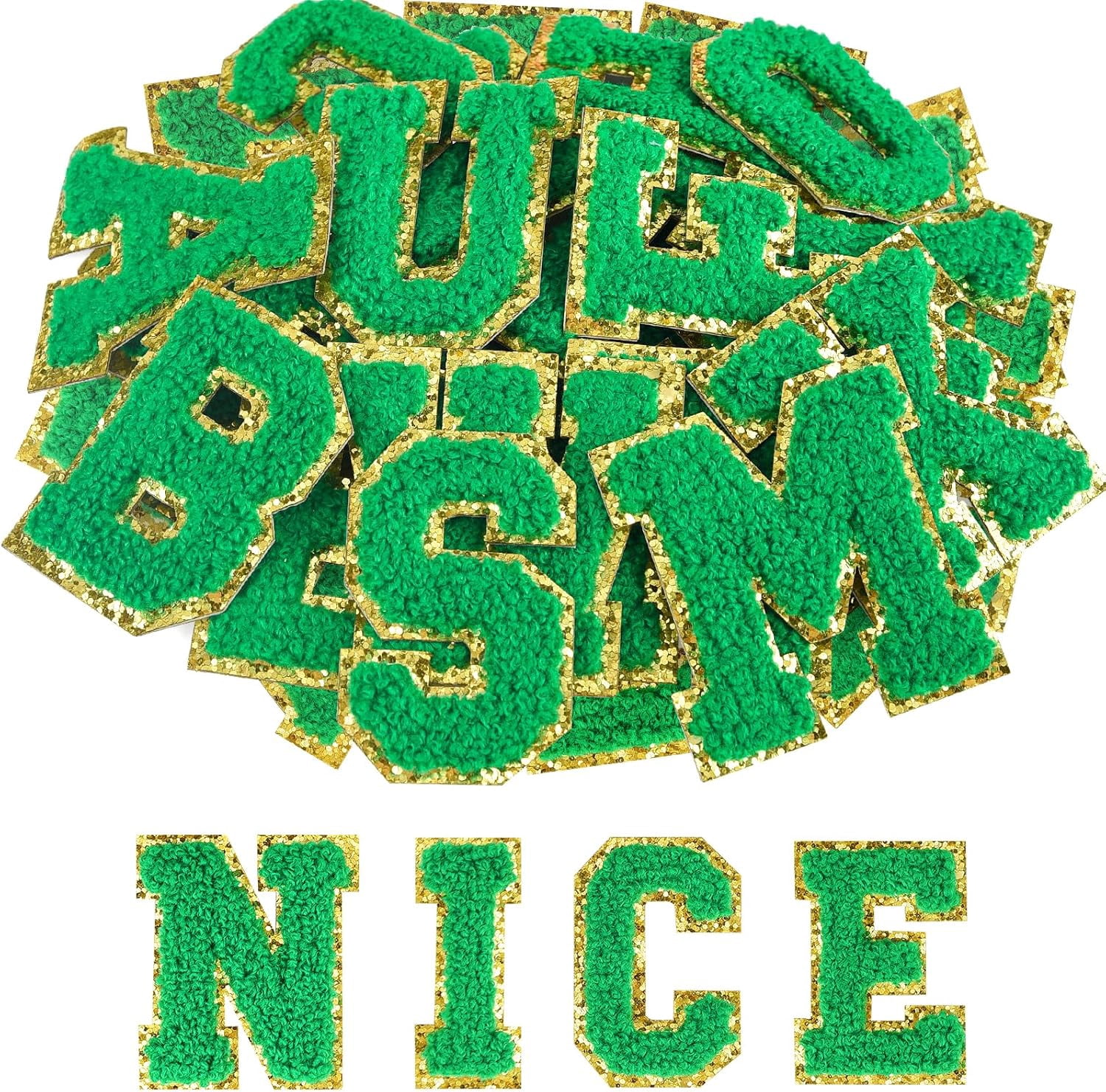 26 Pcs Self Adhesive Letter Patches Chenille Letters Stickers, A-Z ...