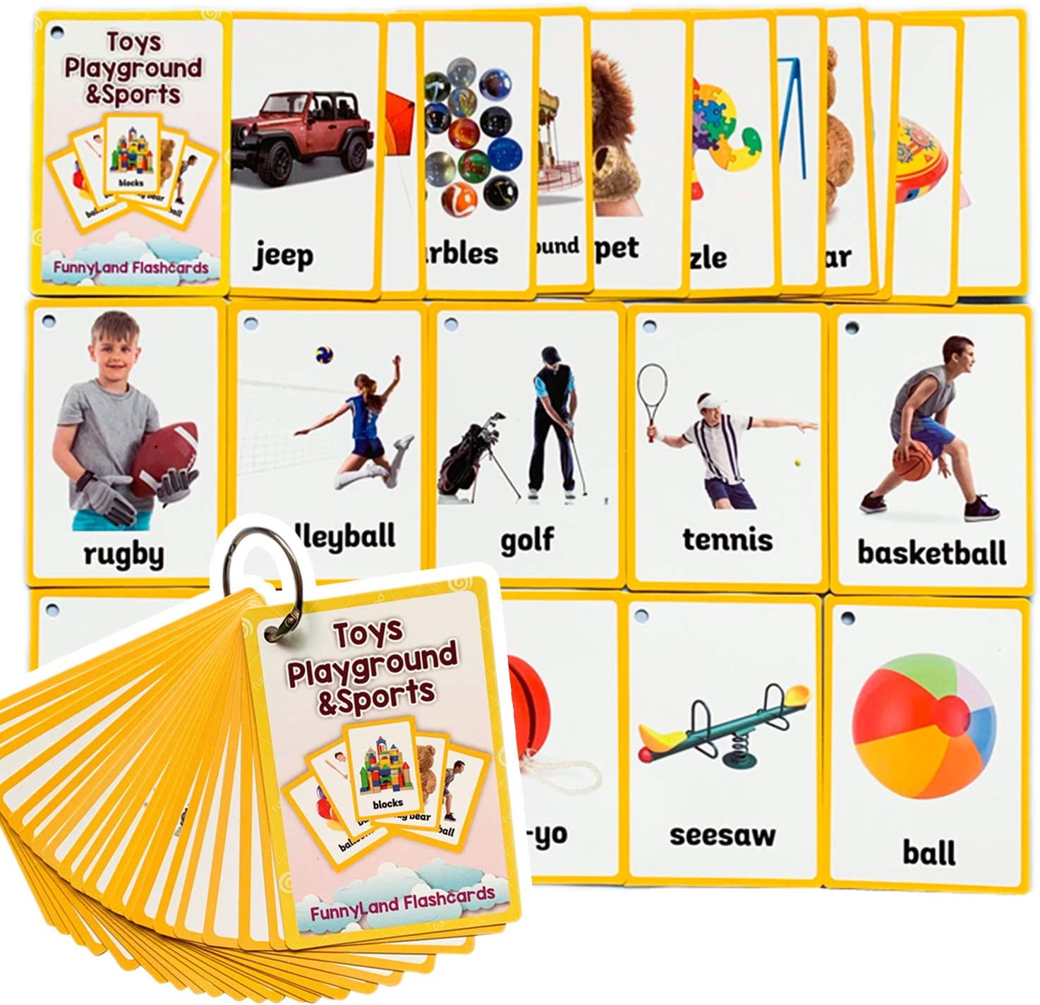 26 Pcs/Set Toys/Playground/Sports Flash Cards | Learning Toys ...