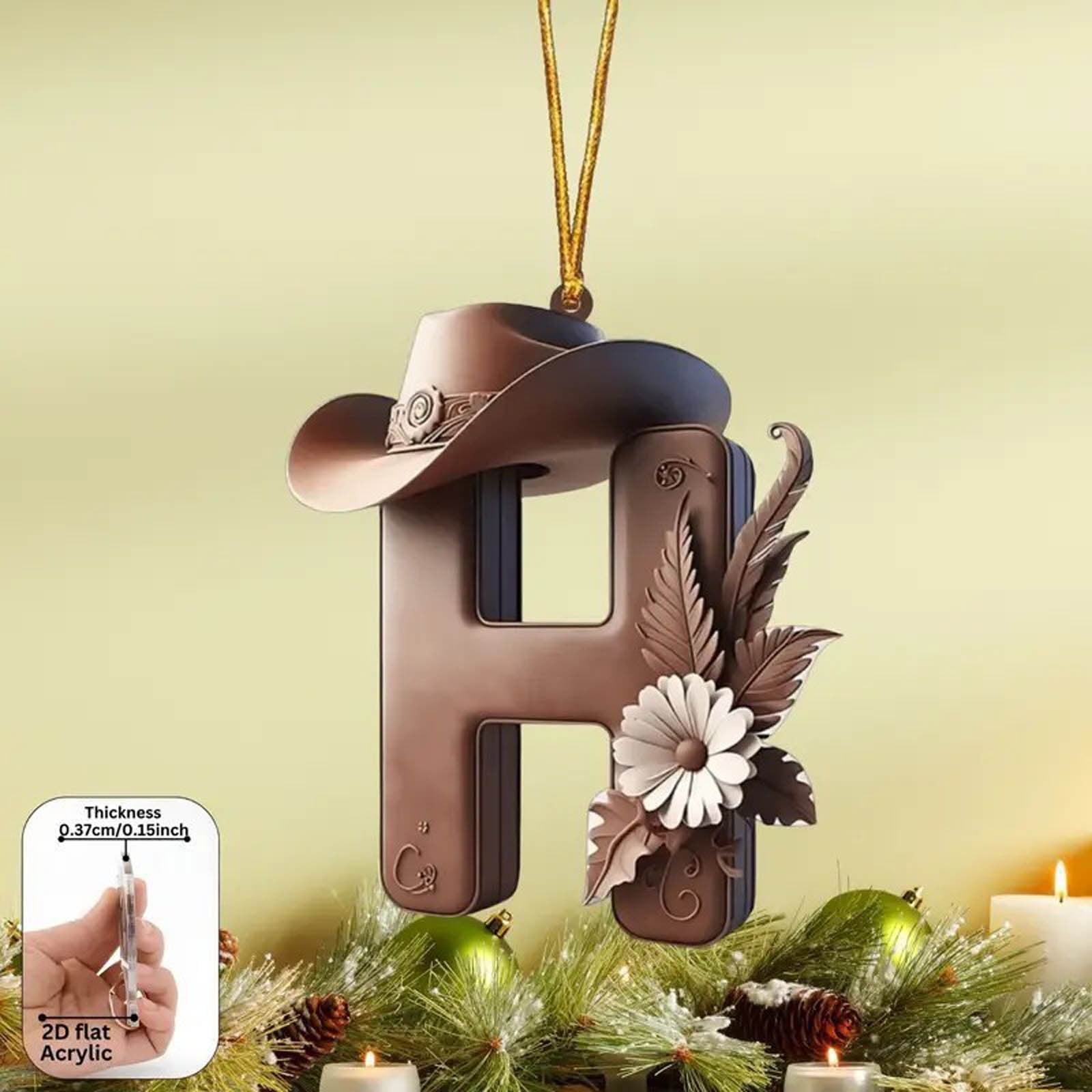 26-Piece Acrylic Alphabet Christmas Ornaments with DIY Blank Backs for ...